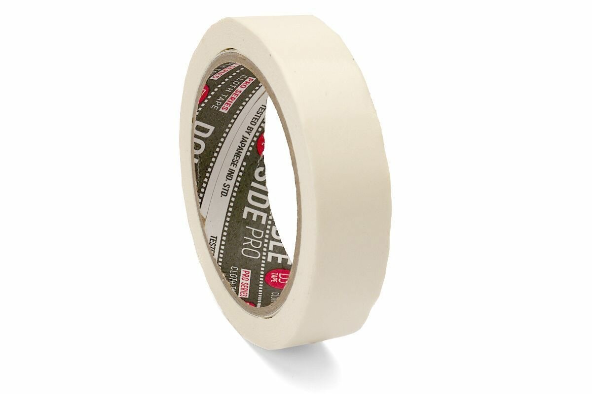 Двусторонняя клейкая лента DGTAPE Double Side PRO 25мм/9м, Белая. Многоразовый скотч с сильной адгезией