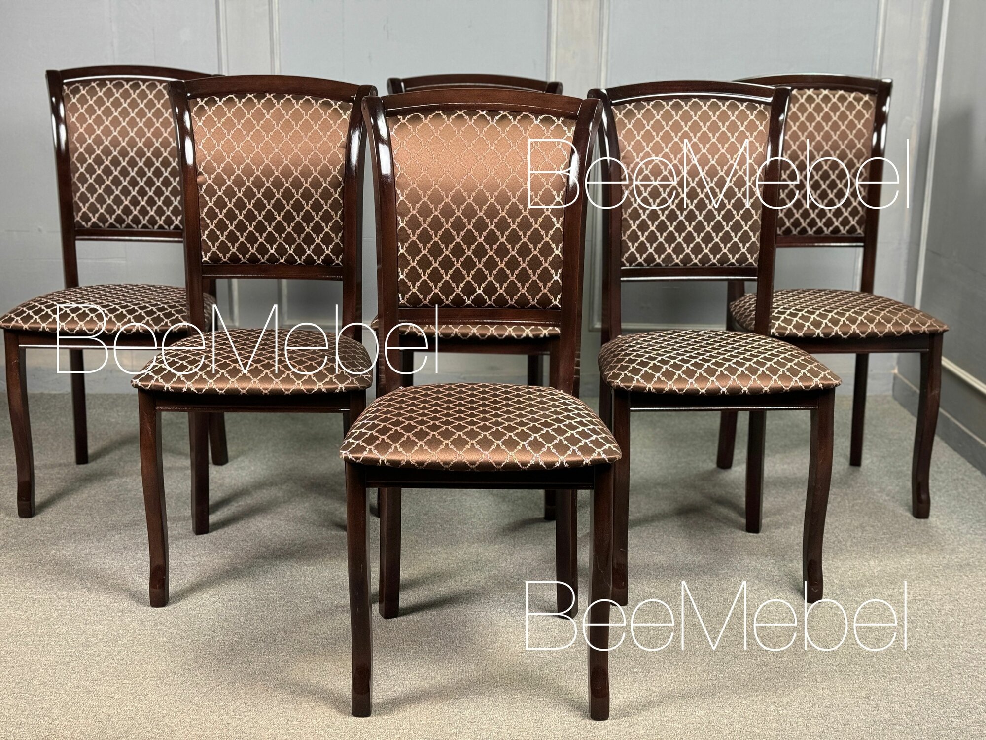 Комплект стульев для кухни 6 шт. мягкие, со спинкой, обивка жаккард