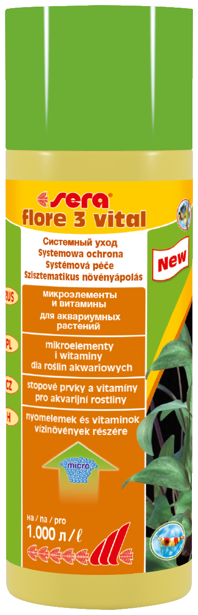 Sera Flore 3 Vital удобрение для растений, 250 мл