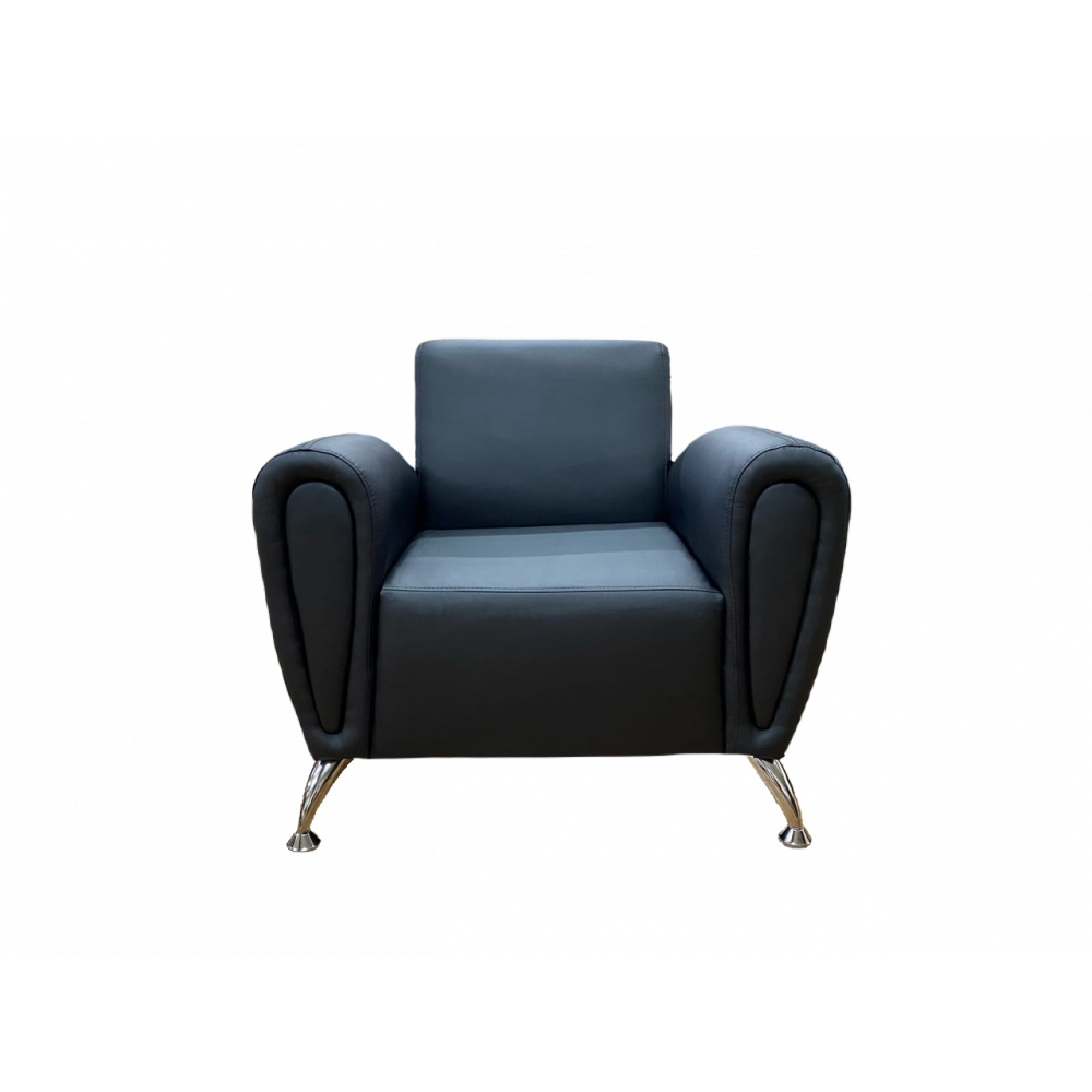 Кресло офисное GRUPPO 396 Клерк 11 3001 Ecotex, черное, обивка из искусственной кожи