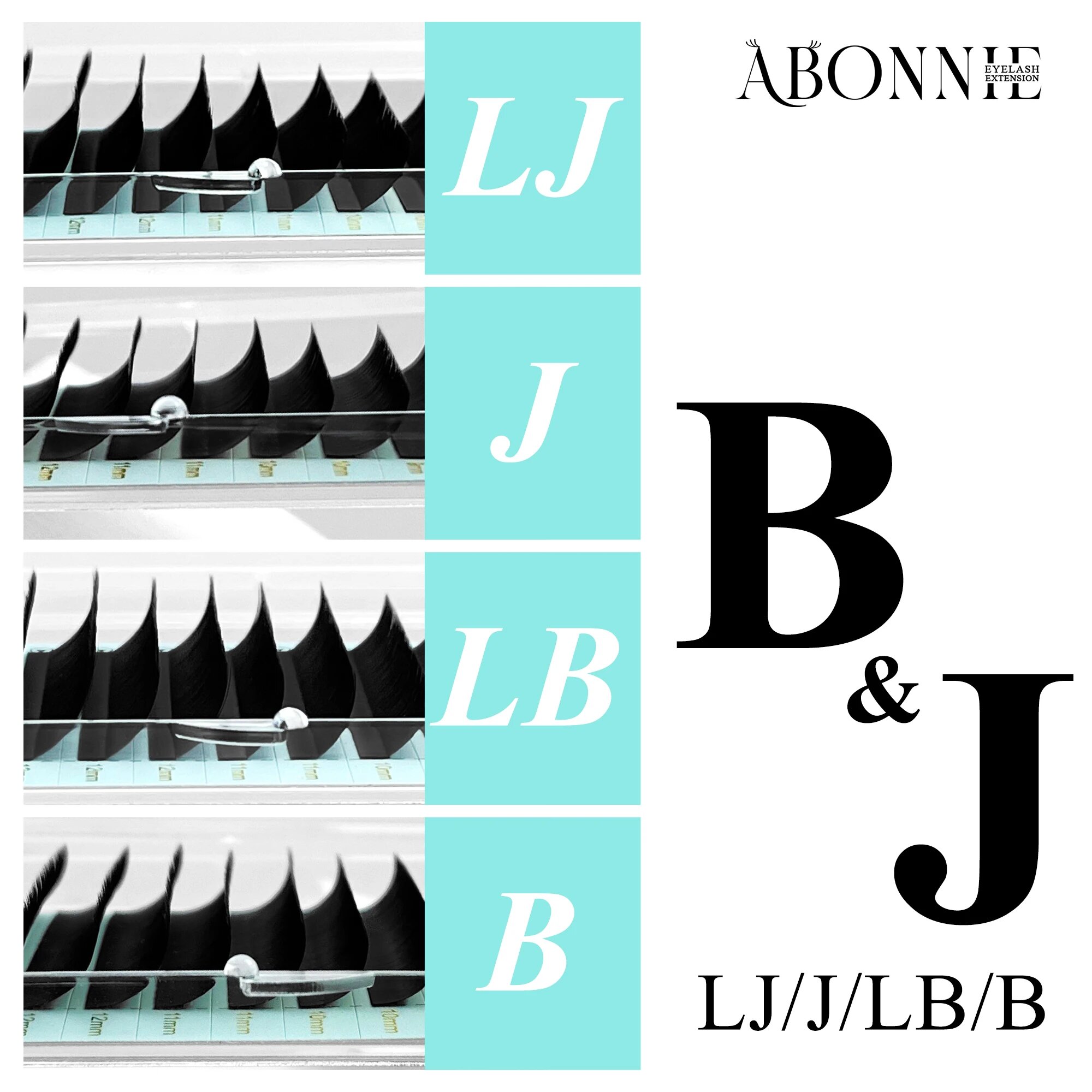 Abonnie LB LJ Curl Классические накладные ресницы 0,05 мм, J