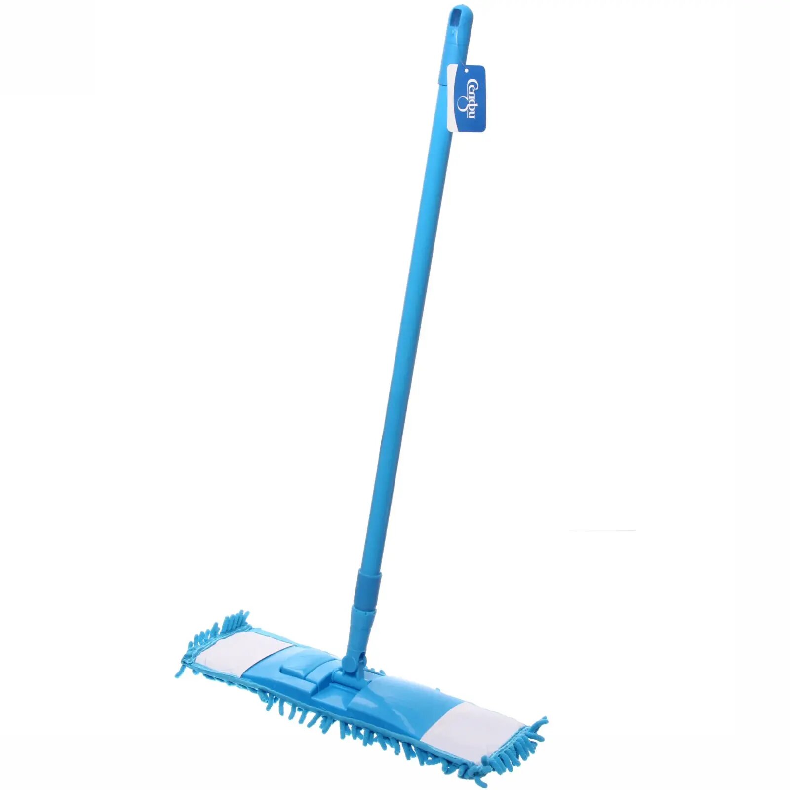 Швабра Селфи «Хозяюшка» с насадкой из микрофибры, голубая, 50 гр, для всех покрытий