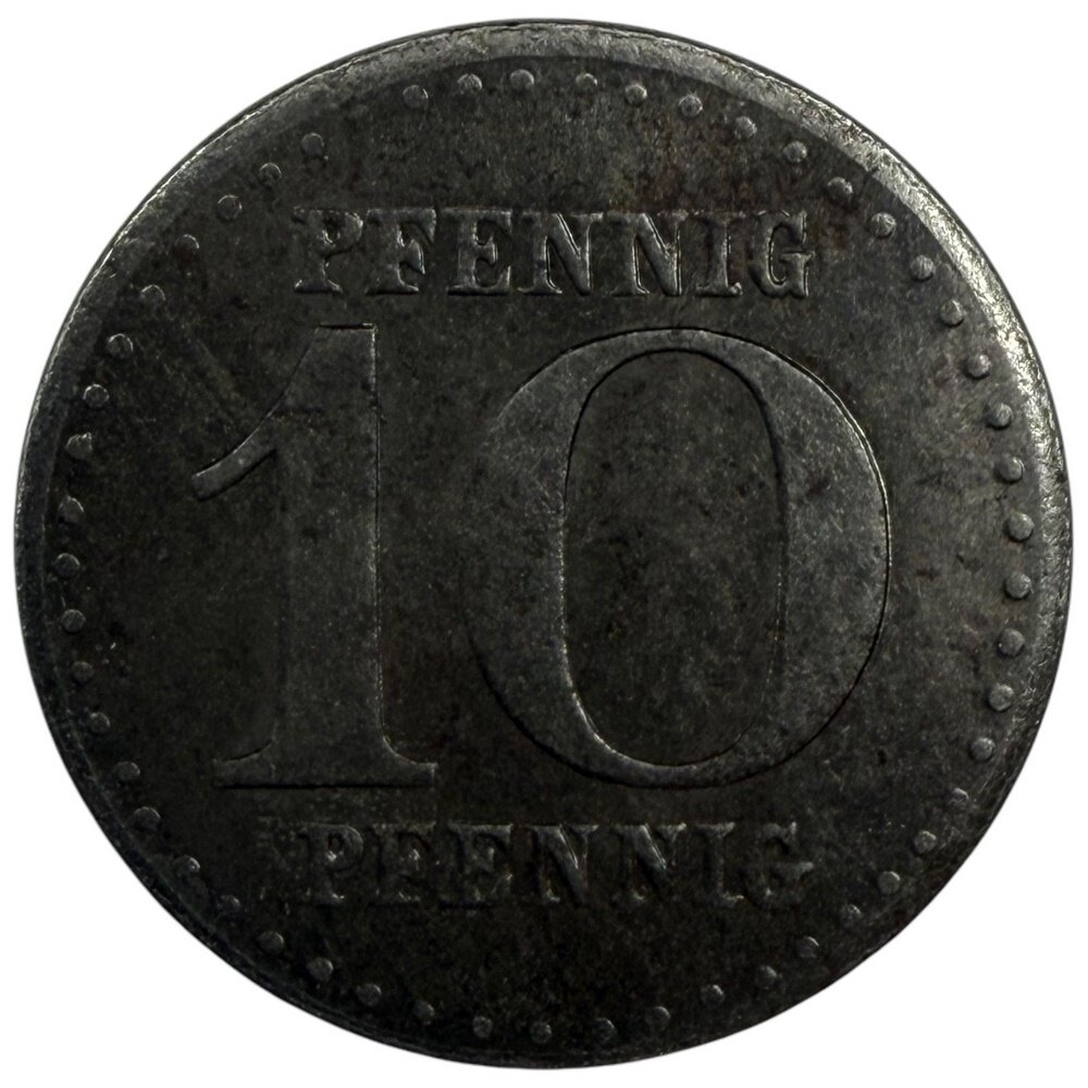 Германия (Веймарская республика) Наумбург 10 пфеннигов 1919 г. (Круг)