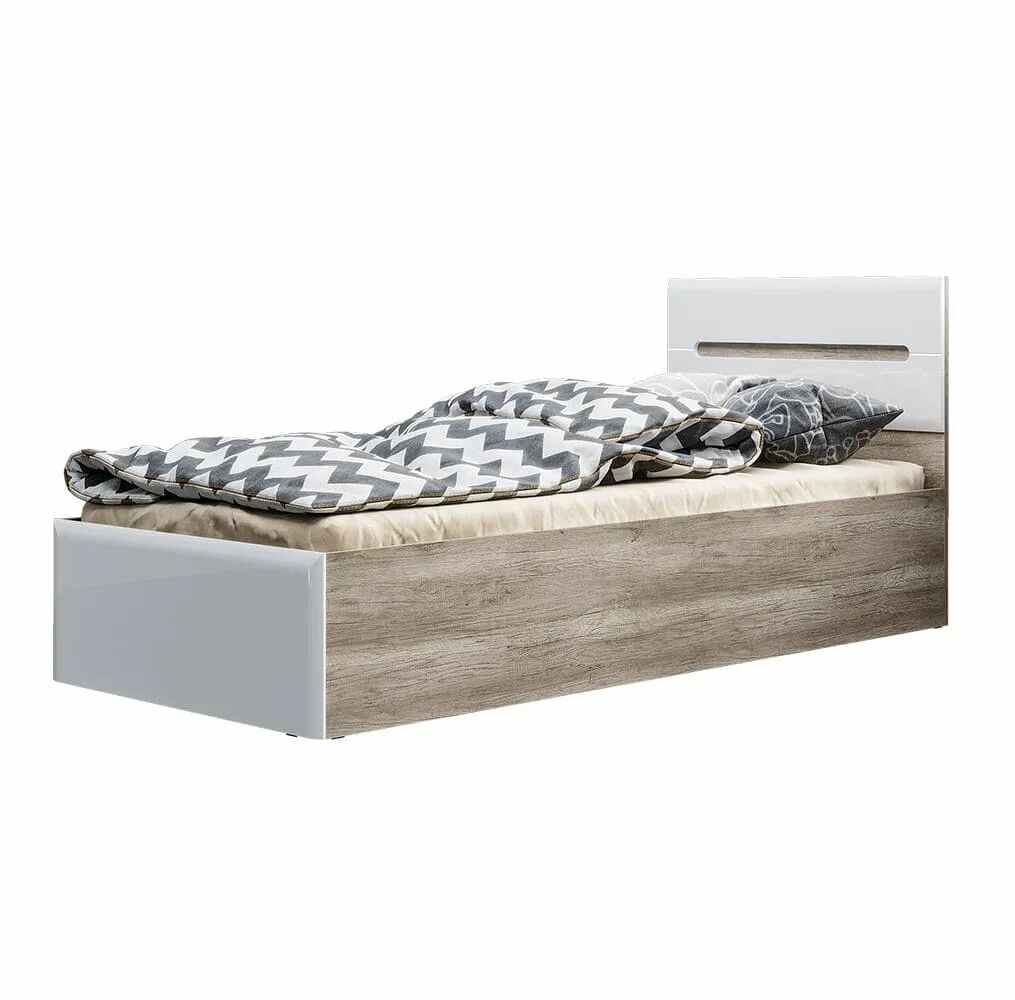 Кровать "Наоми", ЛДСП, белый, 80x92x42 см.