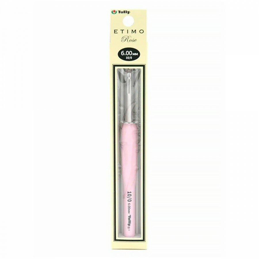 Крючок для вязания с ручкой ETIMO Rose 6мм, Tulip, TER-12e