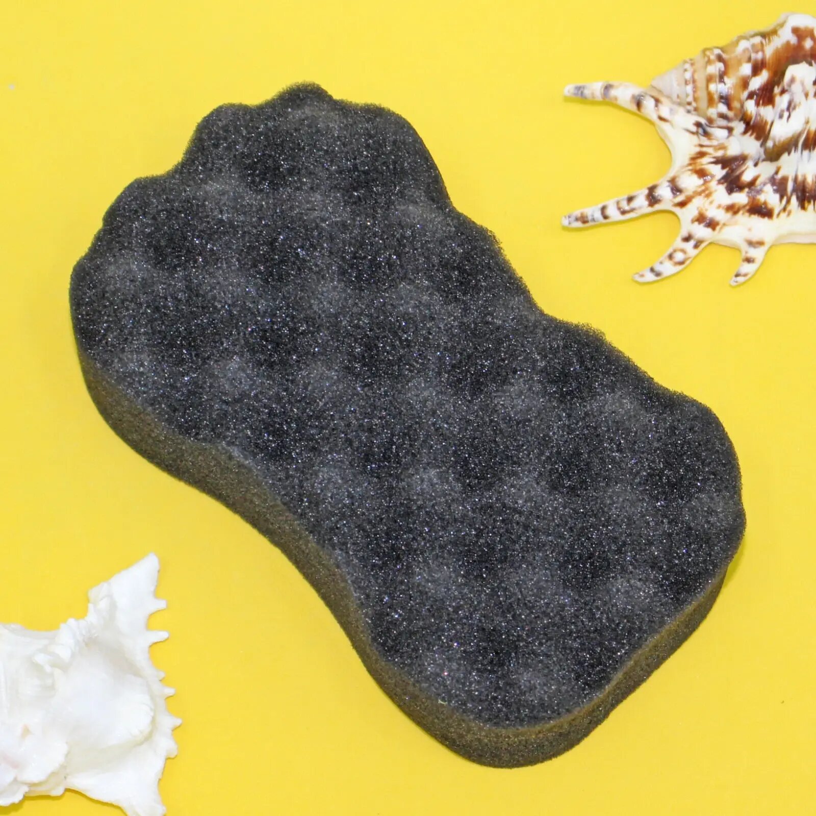 Губка для тела двухсторонняя «Для Мужчин», черная, 18х10х5см, удобная