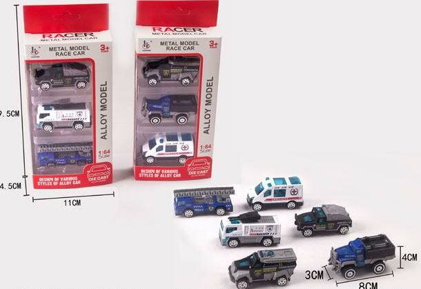 Набор машин 1:64 Police (3 шт) AH1003-4C с 3 лет