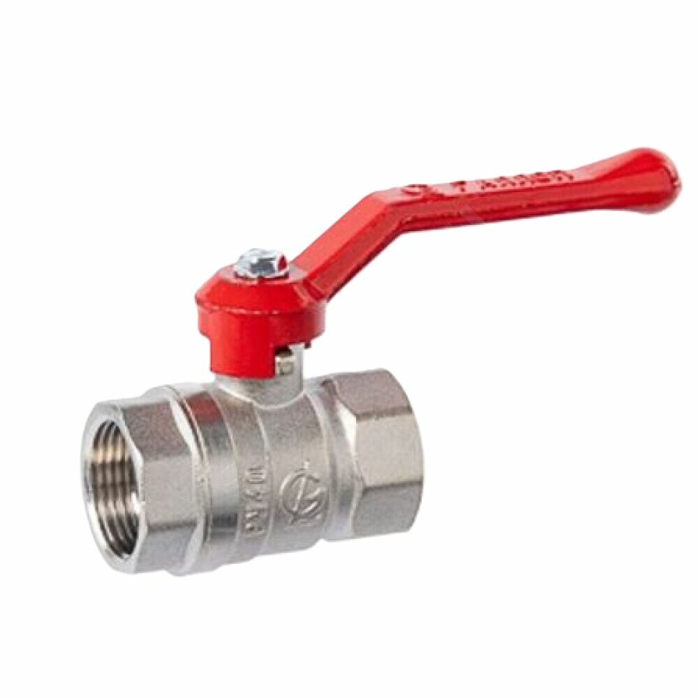 Кран шаровой латунь никель Стандарт 220 аналог 11б27п1 Ду 20 Ру40 ВР рычаг галлоп 107295