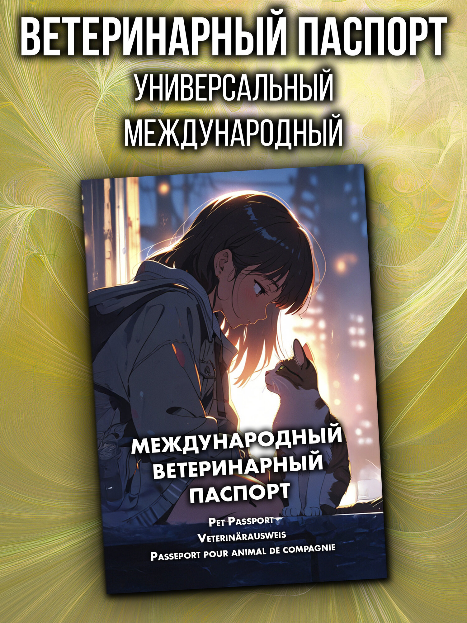 Ветеринарный паспорт для кошек, собак и любых других домашних животных, международный