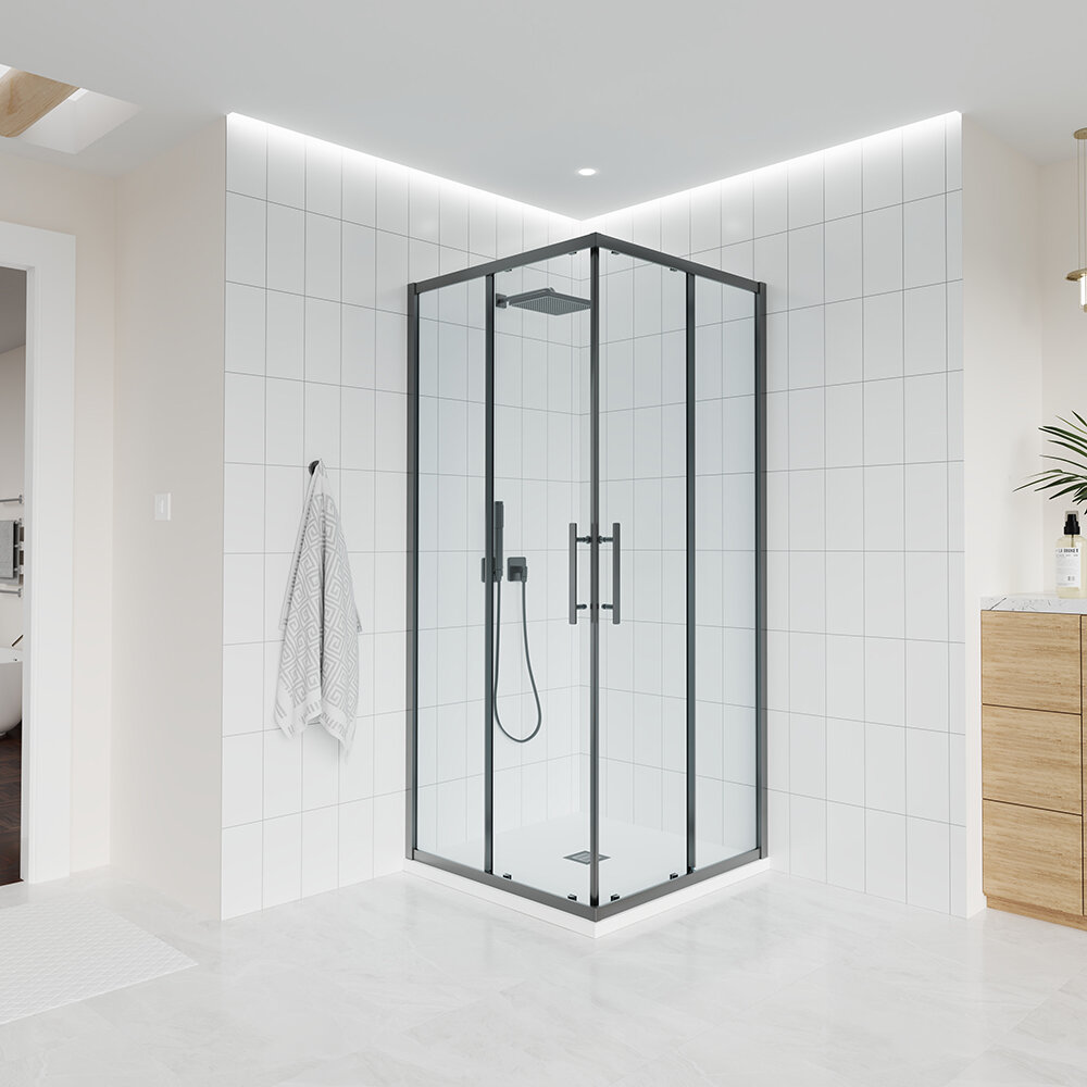 Душевой уголок Veconi Evo 300 GR 110х90 E3-GR-11090-01-C9 графит брашинг