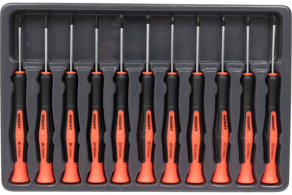 Gigant GBSA-11 Набор отверток для точных работ 11 шт для электроники и мелких деталей