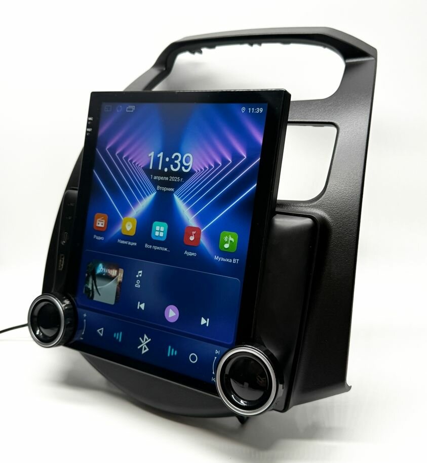 Большая магнитола Tesla Drive One 4/64 с крутилками Chevrolet Spark м300 2009-2022