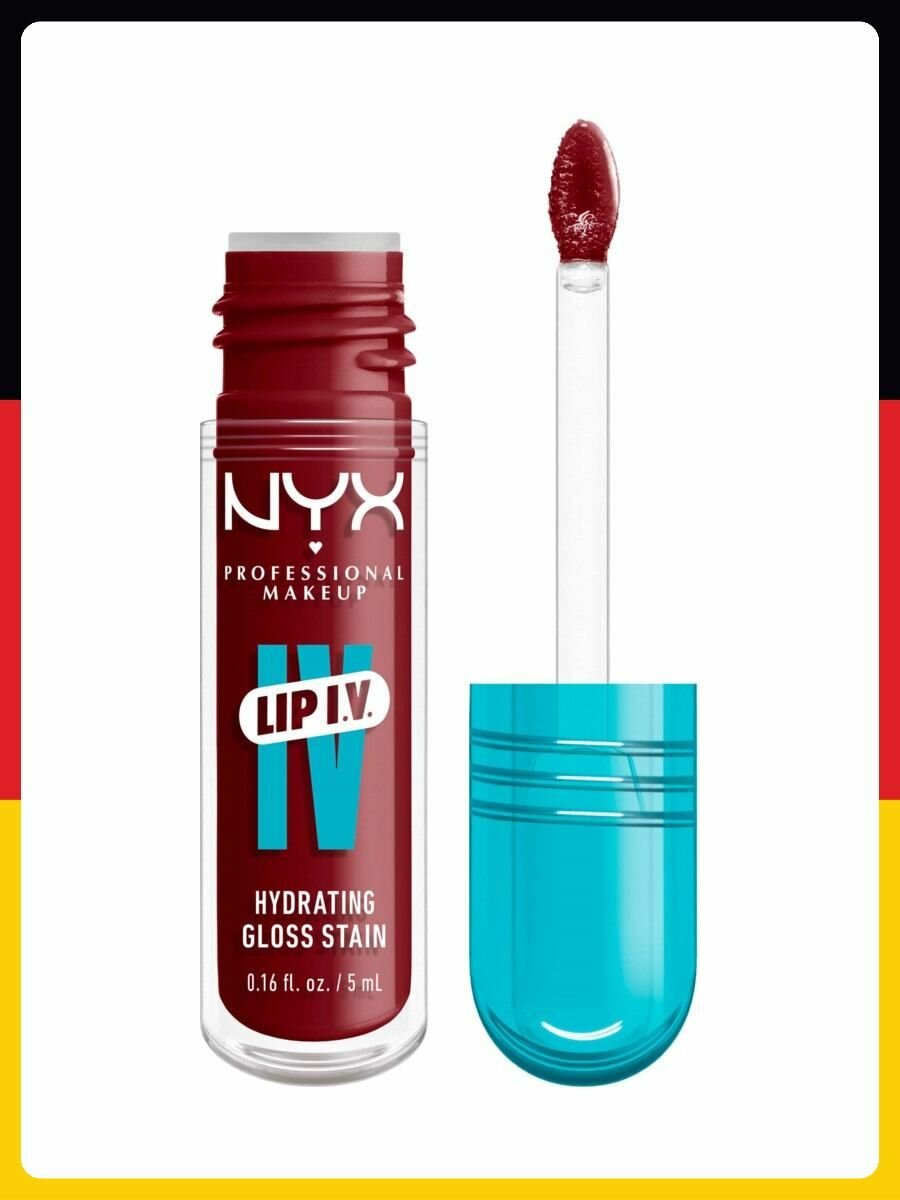 Блеск для губ NYX PROFESSIONAL MAKEUP Lip I.V. Hydrating Gloss Stain Lip Gloss 13 Cranberry Splash
