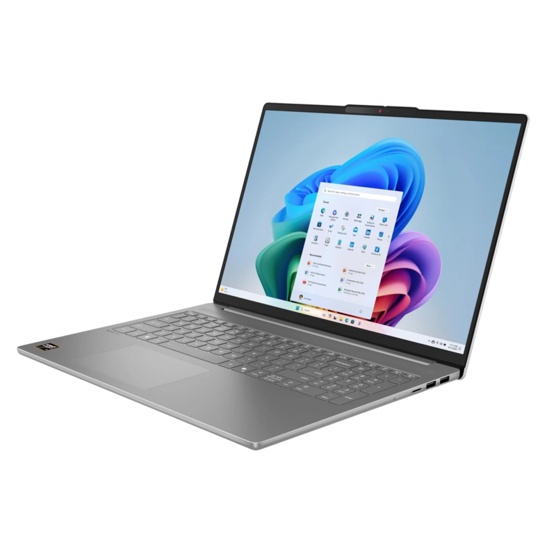 Ноутбук Lenovo IdeaPad Slim 5 16AKP10 83HY000RRK Luna Grey, 16" 2.8K OLED 120Hz, AMD Ryzen AI 7 350, AMD Radeon 860M, 16GB DDR5-5600, SSD 512GB G4, NO OS, клавиатура RU/US, гарантия 1 год