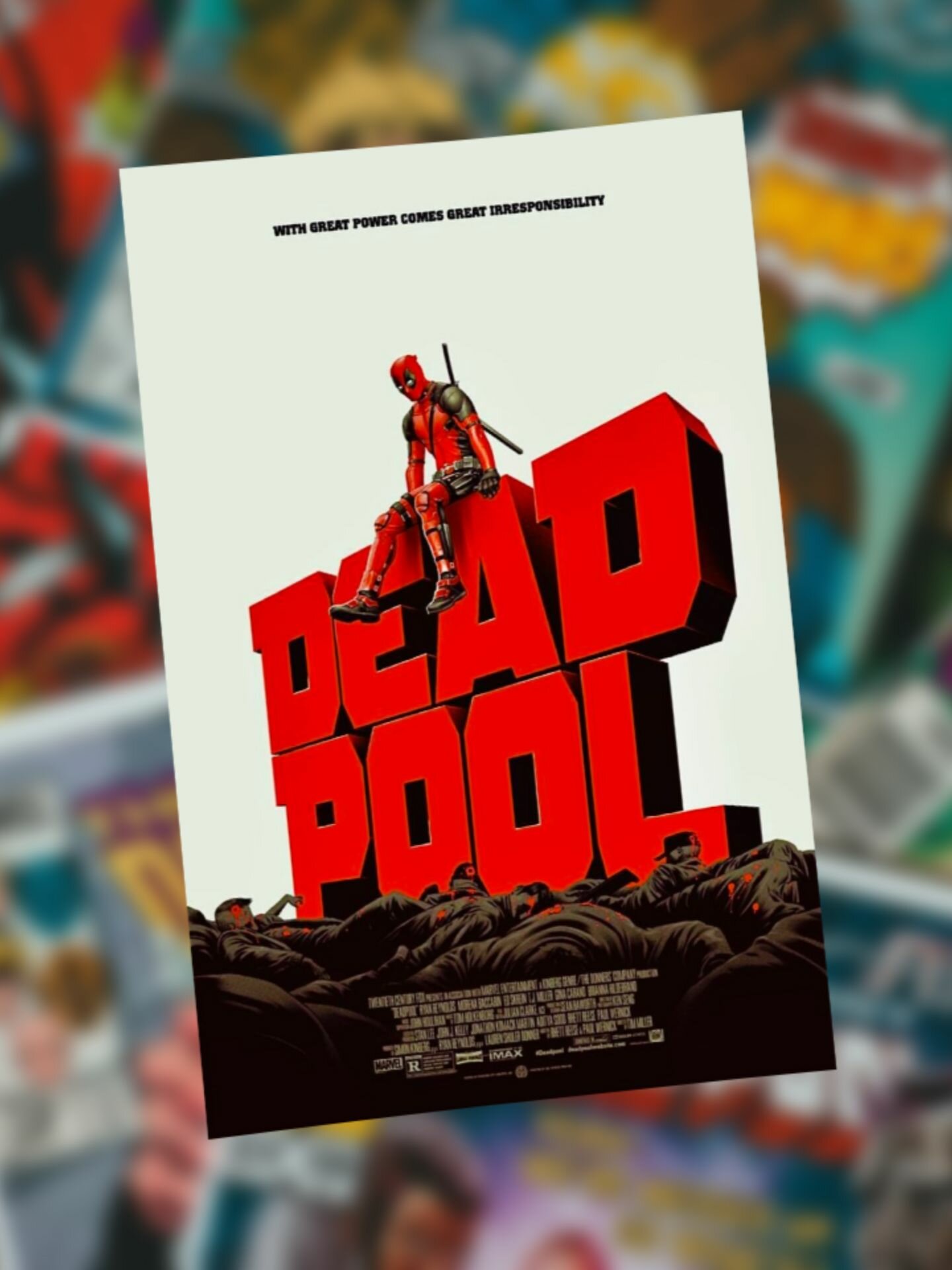 Постер "Дэдпул" в стиле pinterest, формат А3, 297 х 420 мм, глянцевый