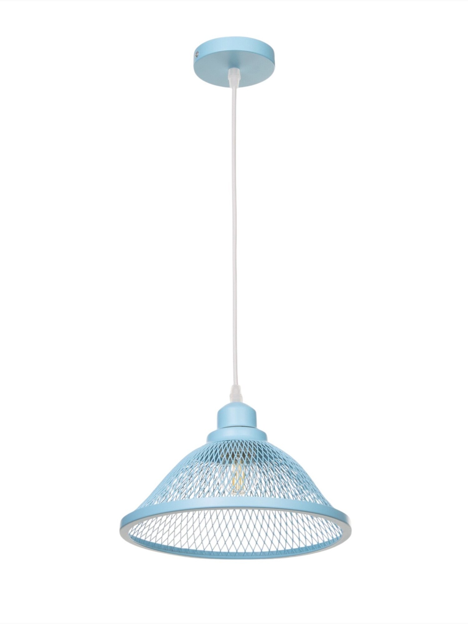 Светильник BayerLux Robert, E27, 40 Вт, небесный, металл, 24x24x14 см