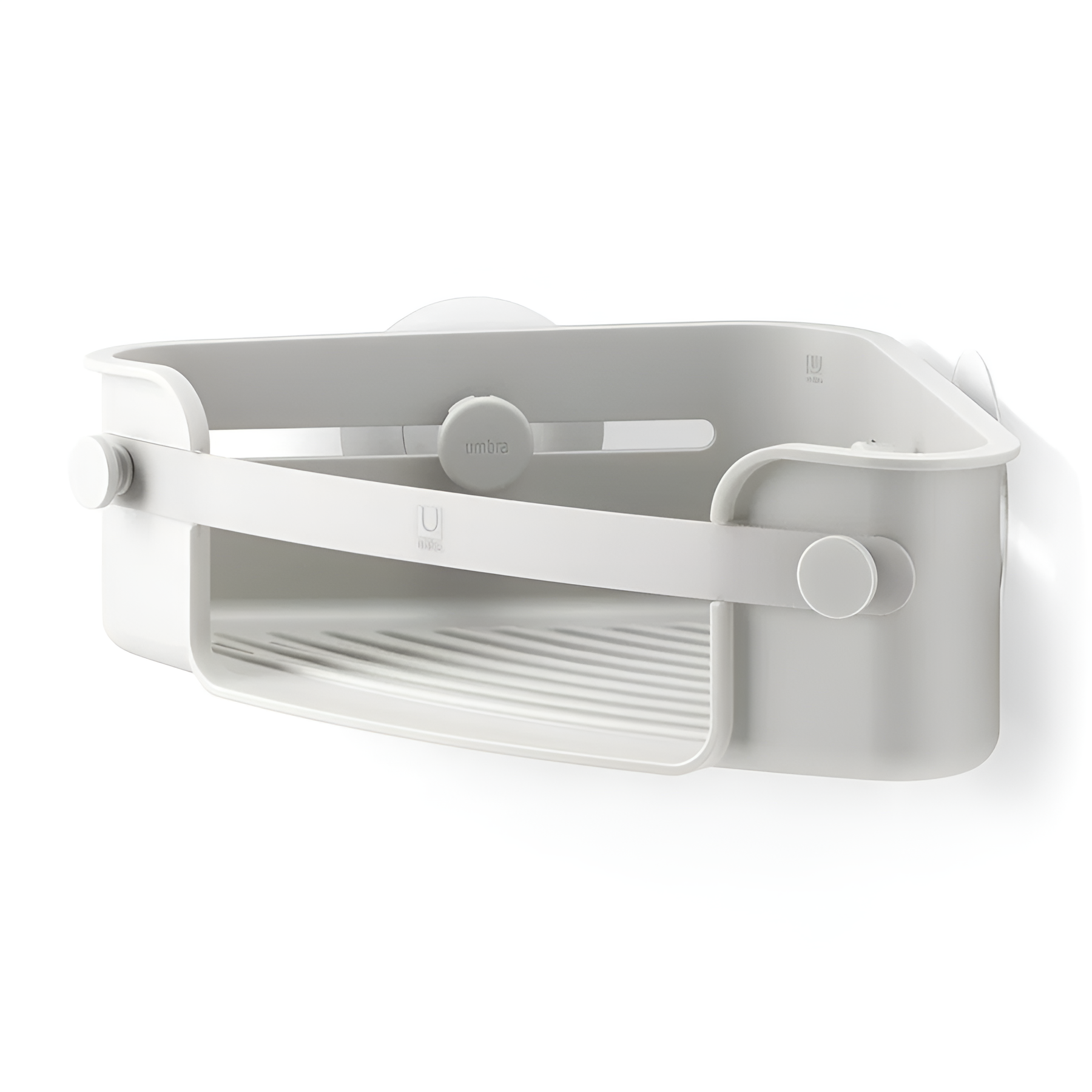 Органайзер для душа угловой UMBRA Flex Adhesive, пластик, термопластик, поликарбонат, серый