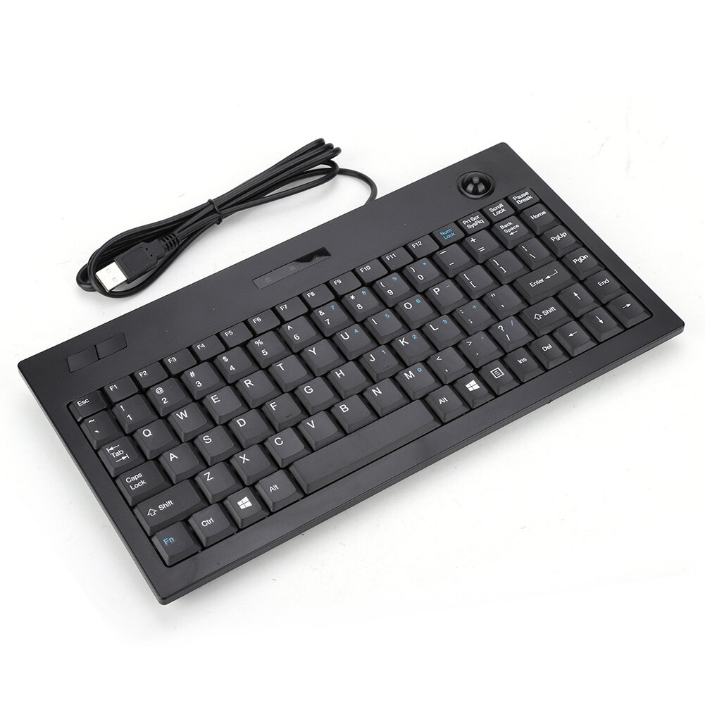 Ultra thin Mini Wired MC 9712 Keyboard USB Industrial Silent Business Keyboard Black