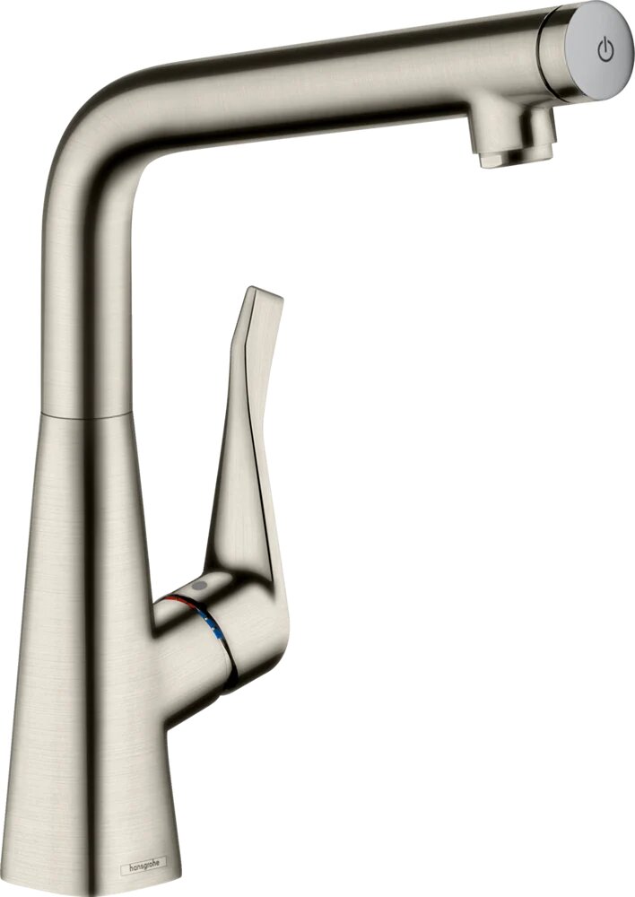 Смеситель для кухни Hansgrohe Metris Select M71 14785800 с поворотным изливом, матовый, однорычажный, латунный, с керамическим картриджем