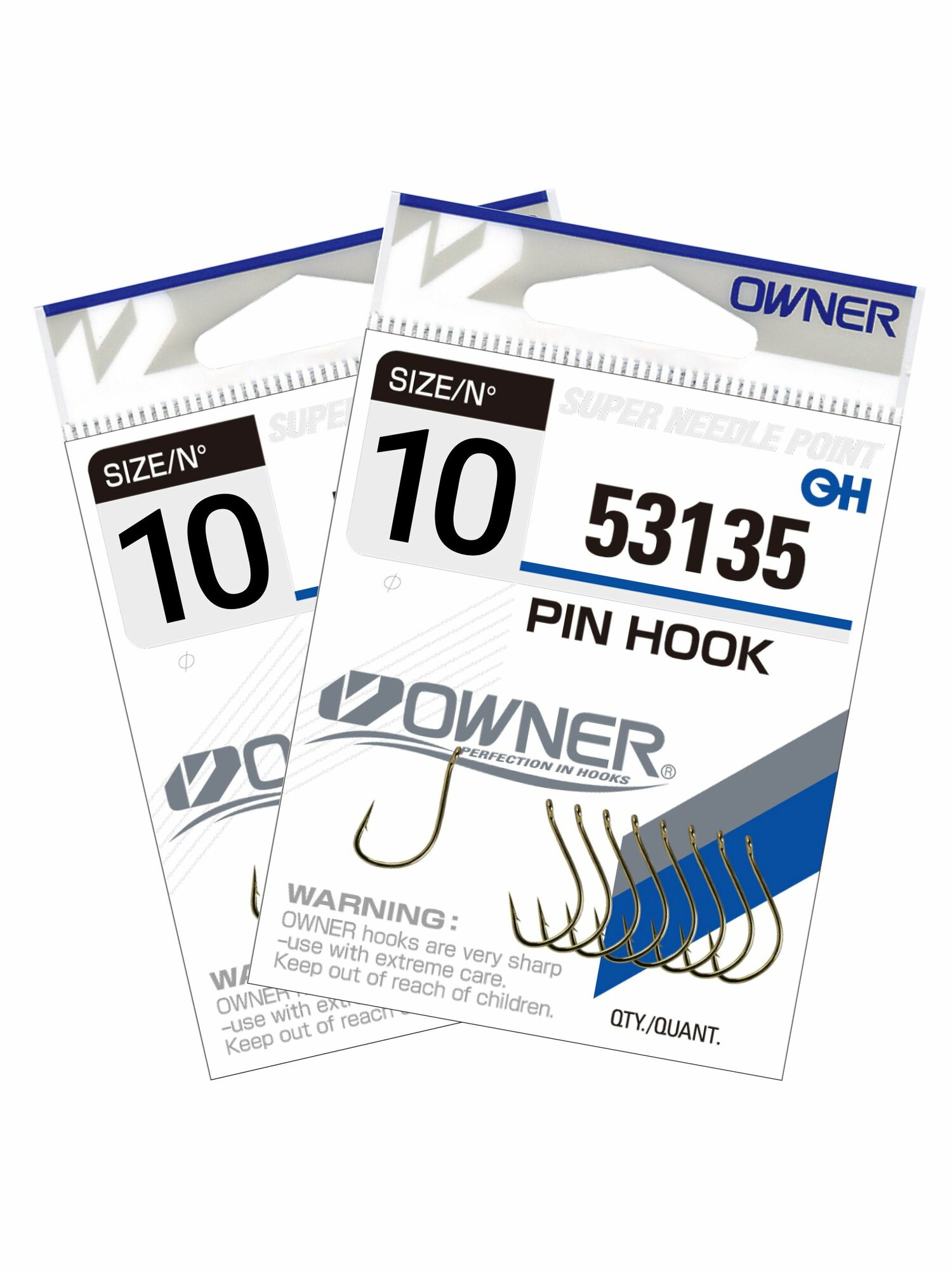 OWNER Крючок Pin Hook gold №10 10шт 2 упаковки