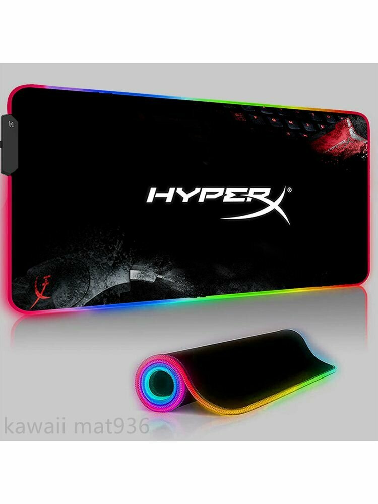 Коврик для мыши HyperX, с подсветкой RGB, нескользящий, водоотталкивающий, 40 см x 90 см