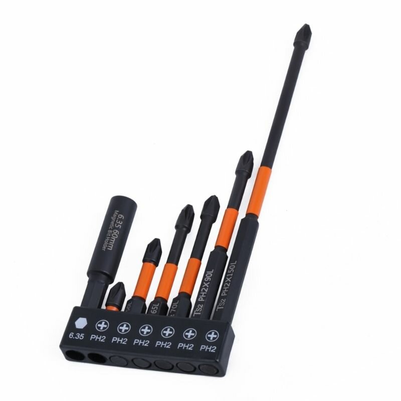 Набор из 7 частей, состоящий электрического долота стали S2, поперечного долота, сверла с сильным магнитным полем