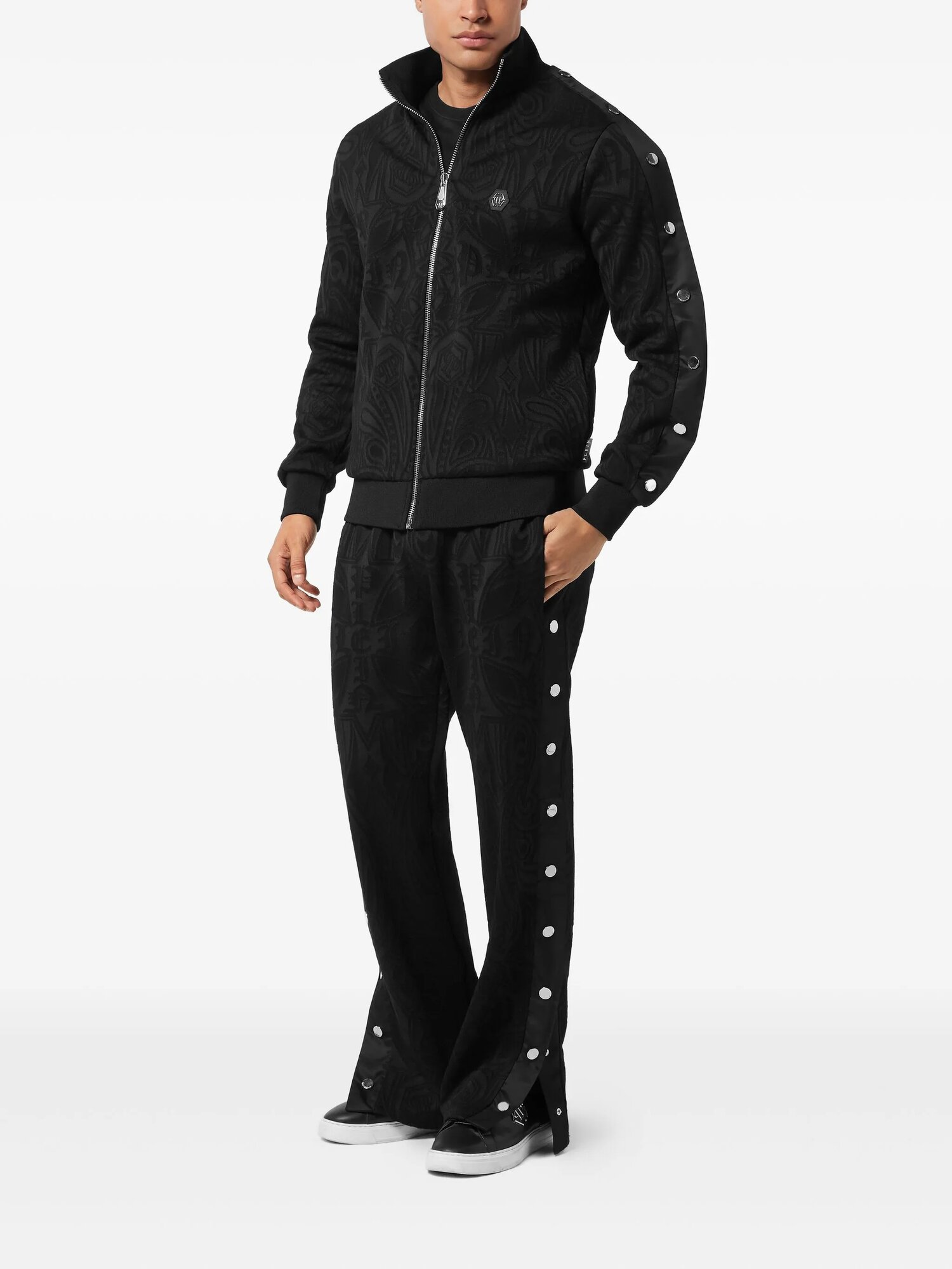 Куртка PHILIPP PLEIN Chrome Crest, размер M, black/black — фото 1