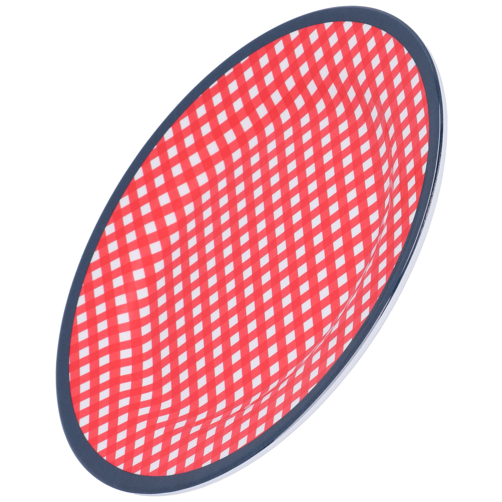 9-дюймовая обеденная тарелка из искусственного фарфора, декоративная многоразовая тарелка для закусок, легкая посуда для тортов, фруктово-красная сетка