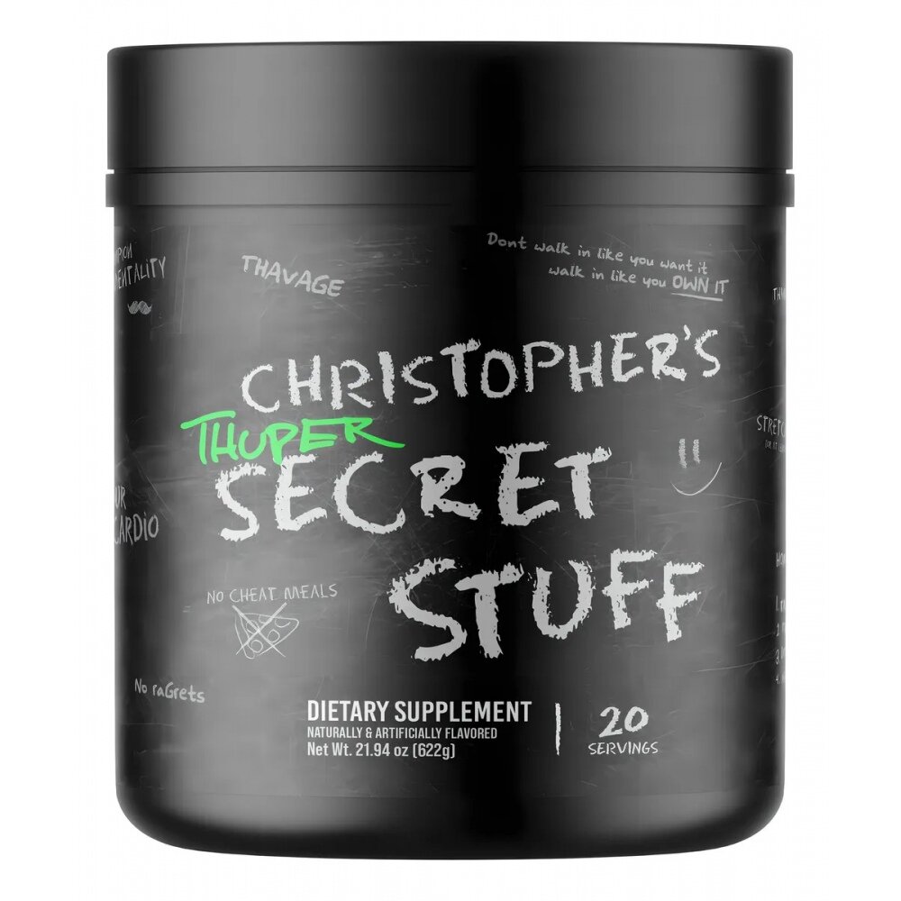 Предтреник Raw Nutrition Thuper Thavage Pre-Workout, 622 г, Вкус Christopher's Secret Stuff / Секретные Вещи Кристофера, Вес 622 г