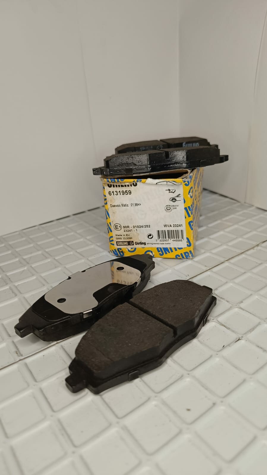 Колодки тормозные Girling 6131959, PBP1337 3000-011 передние, для Chevrolet Spark и Daewoo Matiz ЗАЗ CHERY