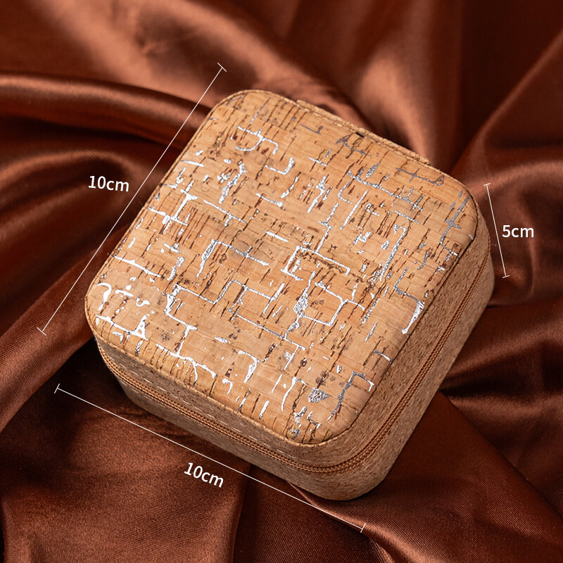 Китайская ретро-портативная шкатулка для драгоценностей из высококачественной пробки в китайском стиле