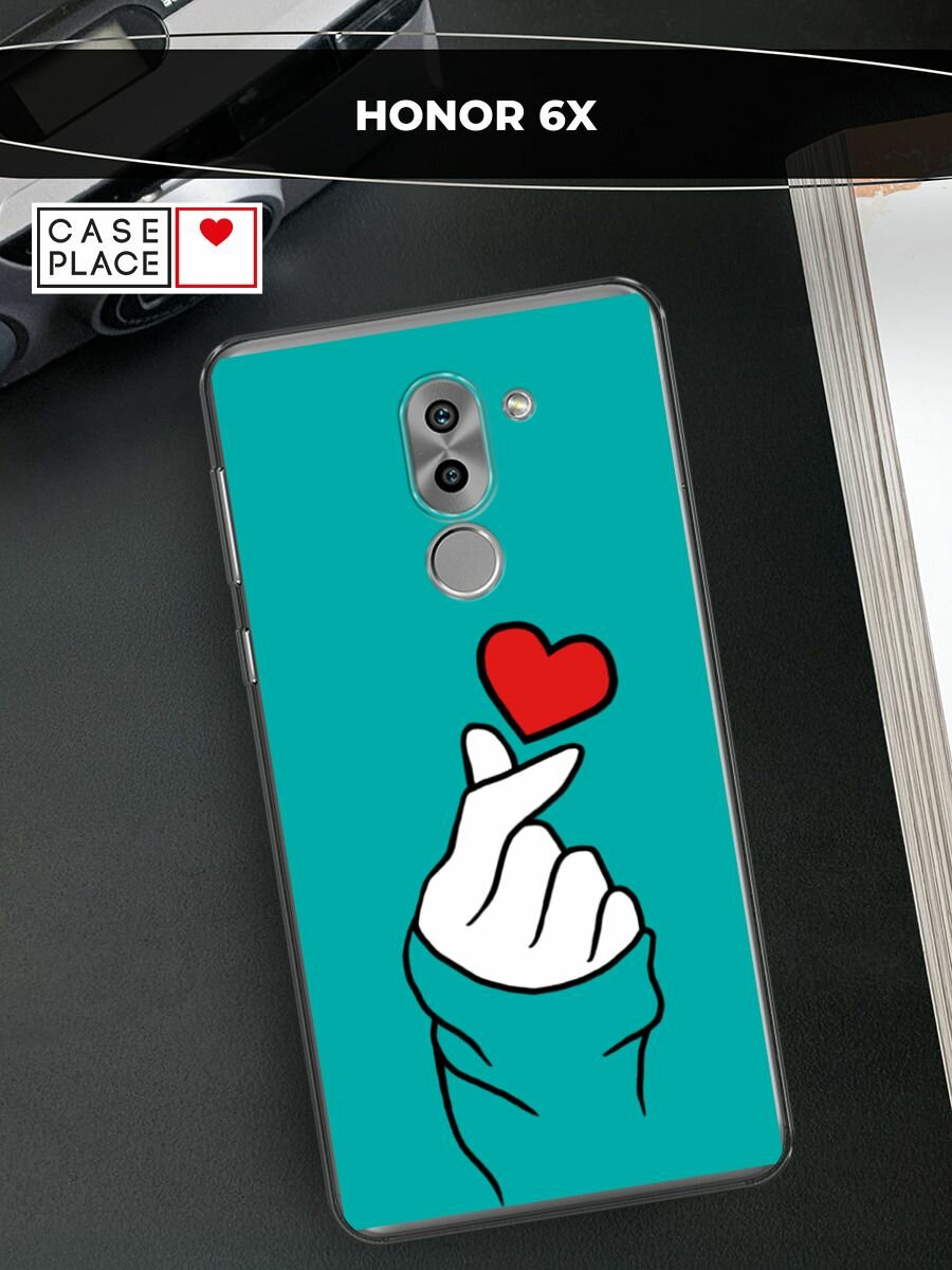 Силиконовый чехол на Honor 6X / Хонор 6Х с принтом "Маленькое сердечко"