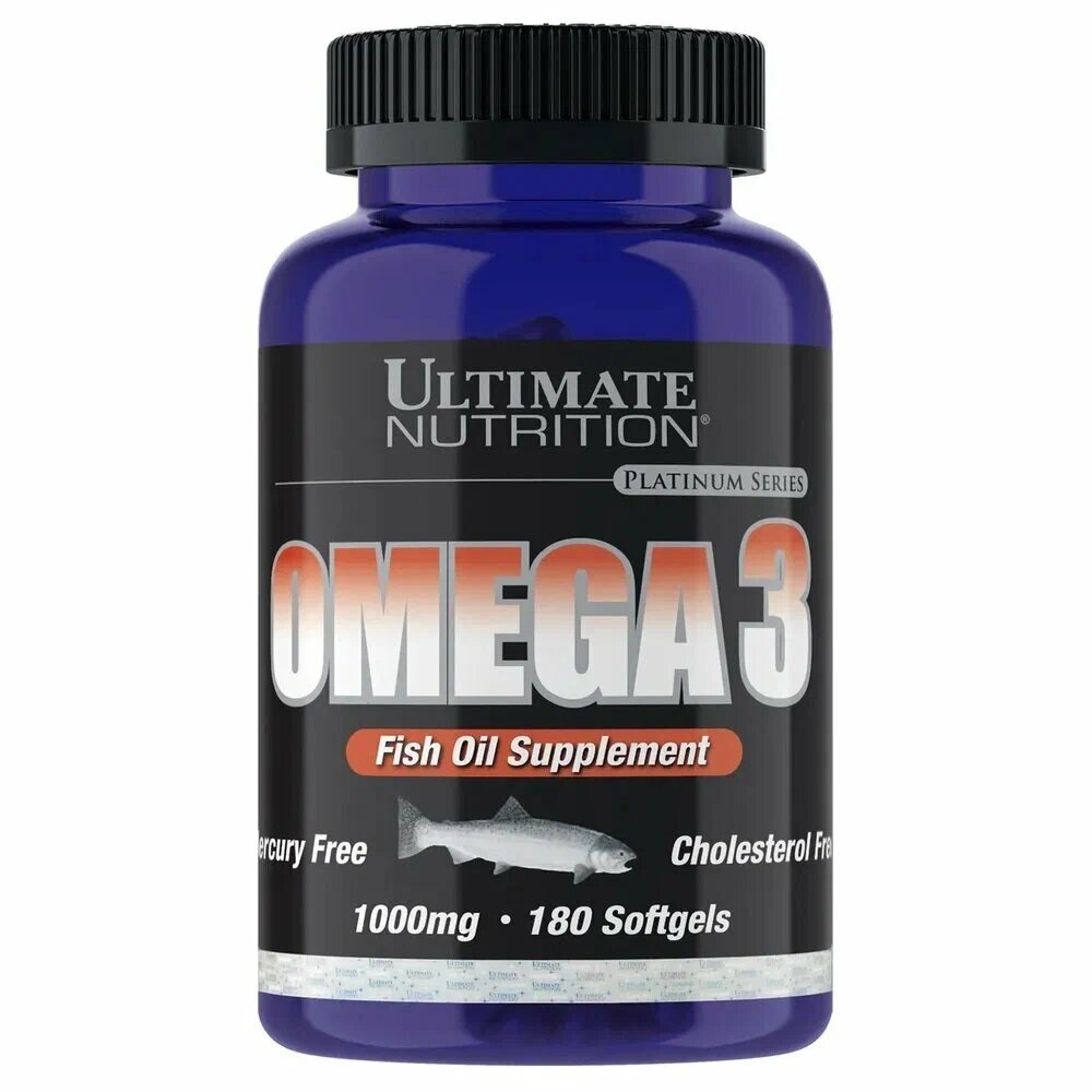 Рыбий жир Ultimate Nutrition Омега 3 180 капсул