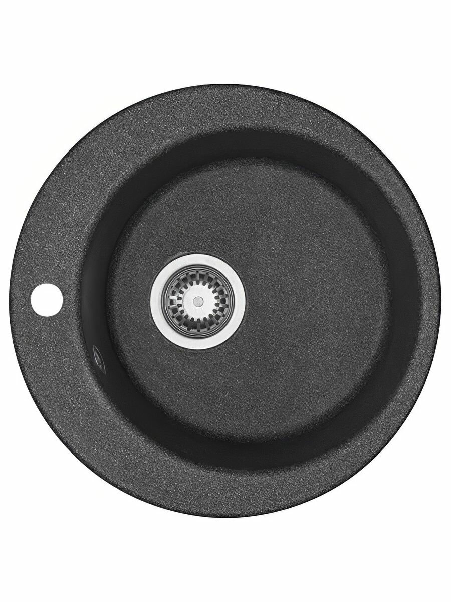 Мойка керамогранитная Aquaton Иверия (480х190х480) круглая, одинарная, графит 1A711032IV210