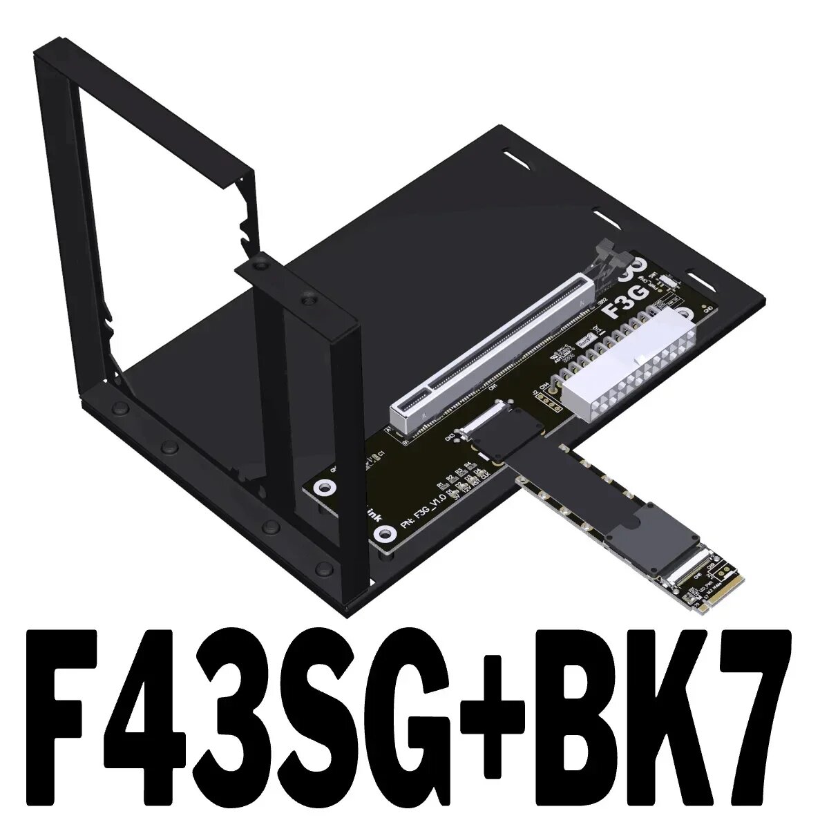 ADT-Link F43SG адаптер M.2 NVMe в PCIe x16 eGPU 50CM, F43SG-BK7