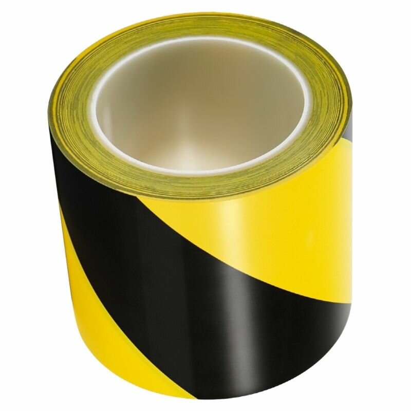 Лента с предупреждением о безопасности размером 5 см х 33 м