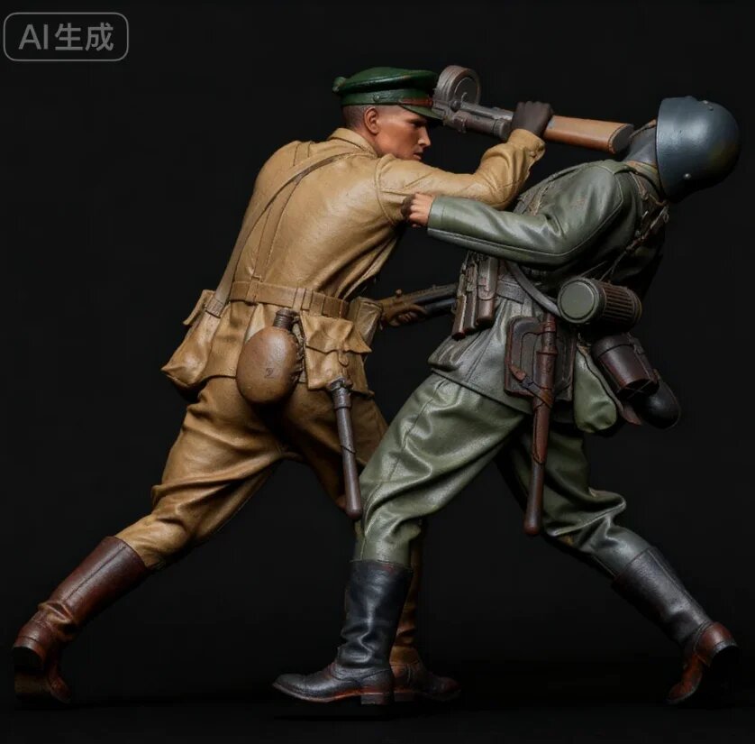 Наборы солдатов из смолы 1/35, бесцветные и самособранные (2 солдатики) A-2191