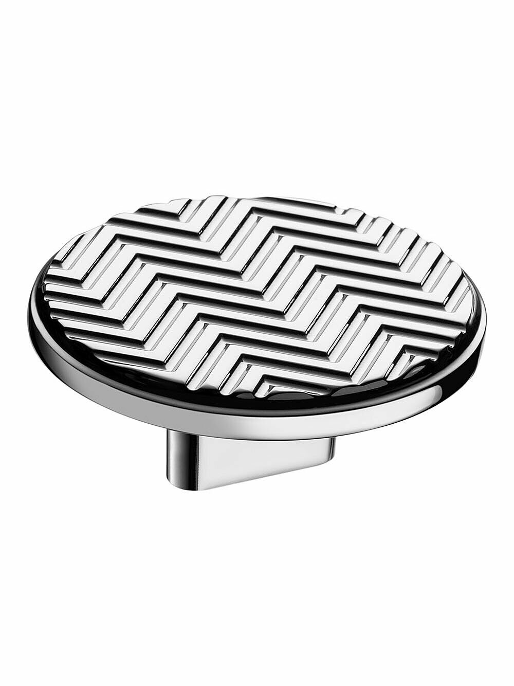 Ручка мебельная кнопка, Glossy Chrome глянцевый хром 60 мм, Турция