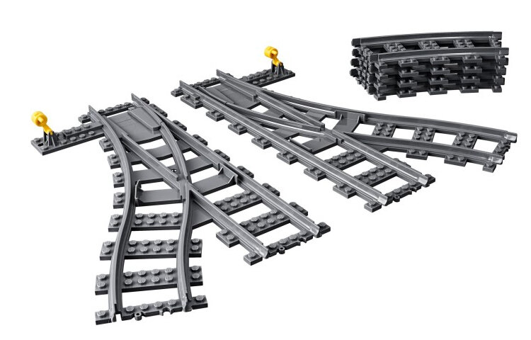 LEGO City Collection Directional Switch Track Building Blocks 8pcs 60238 null