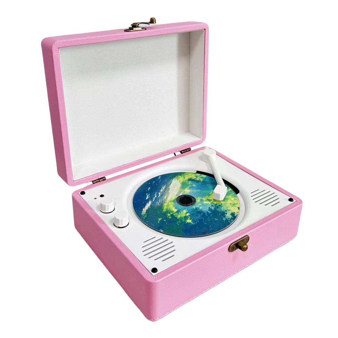 CD-плеер COZMO Винтажный SG1900 Bluetooth, rose pink, 3D-эффект звука