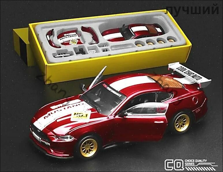 Модель FORD MUSTANG 2018 в масштабе 1:42 красный