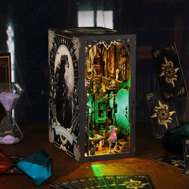 Конструктор 3D домик, книжный уголок, магическая комната, сборная модель, интерьерный декор, с подсветкой