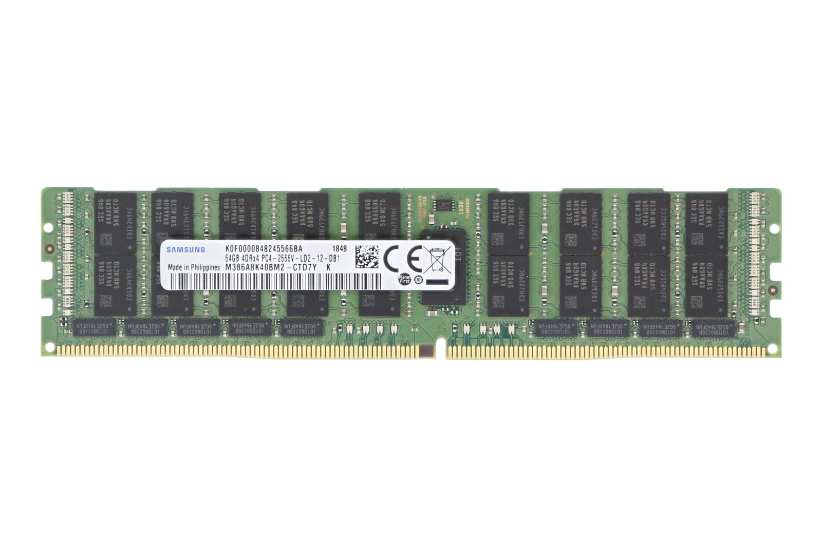 Модуль памяти для сервера Samsung 64GB PC4-21300 4Rx4 DDR4 2666MHz ECC Reg Memory M386A8K40BM2-CTD