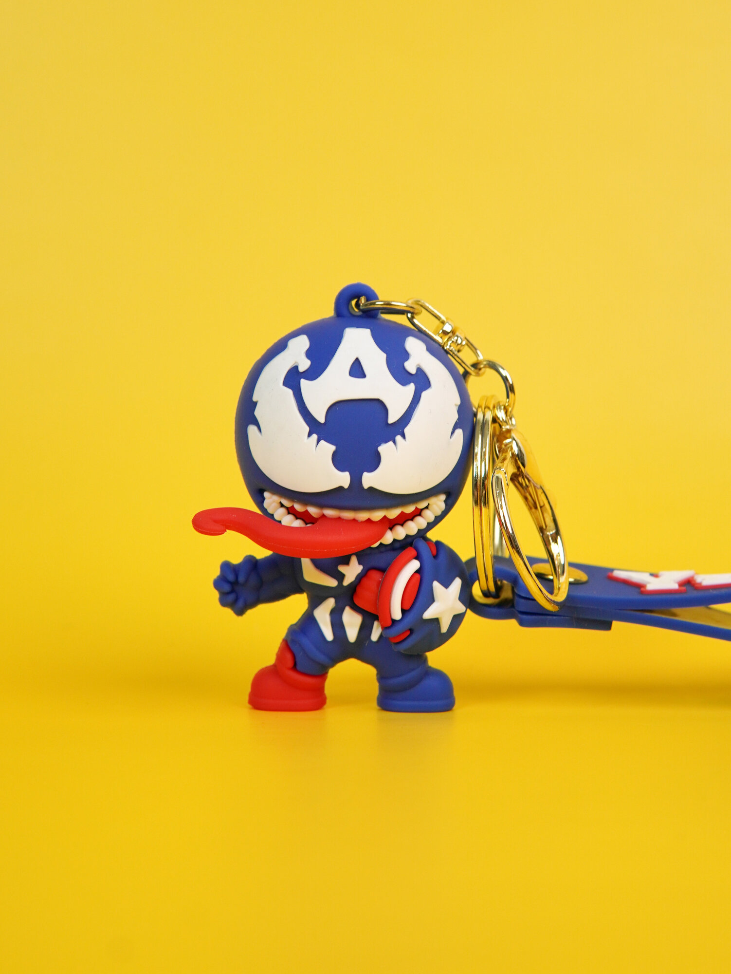 Брелок «Веном Капитан Америка» | Альтернативная вселенная Marvel | Симбиот-патриот | Подарок | Веном Panda_Print