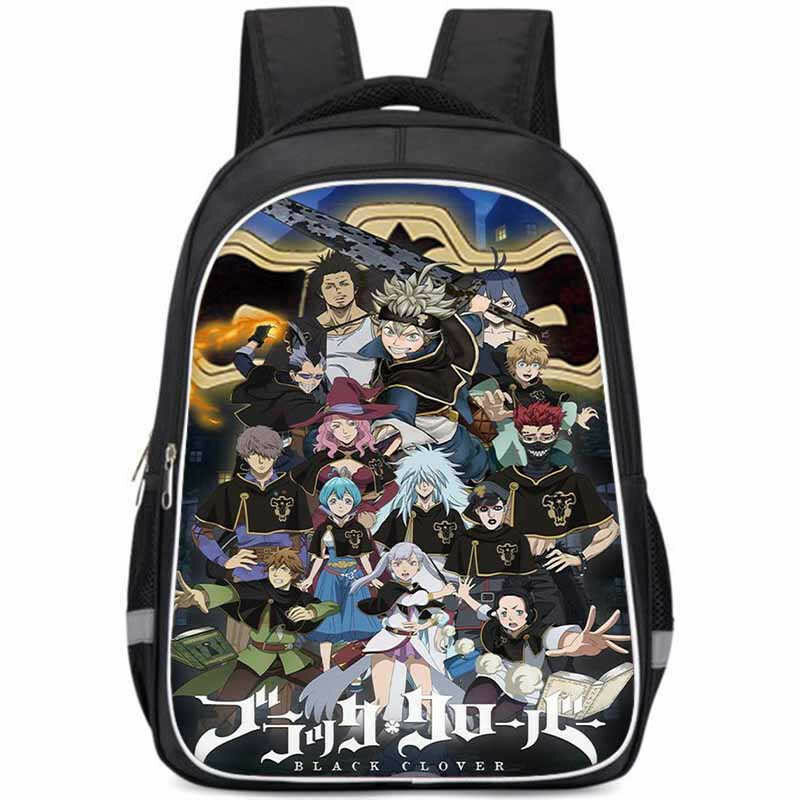 Рюкзак oxford black clover для школы для мальчиков и девочек с большим объемом, размер 10, большой