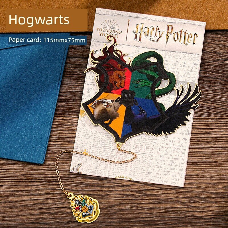 Оригинальные товары по мотивам Гарри Поттера, металлические закладки «Магическая академия», канцелярские принадлежности