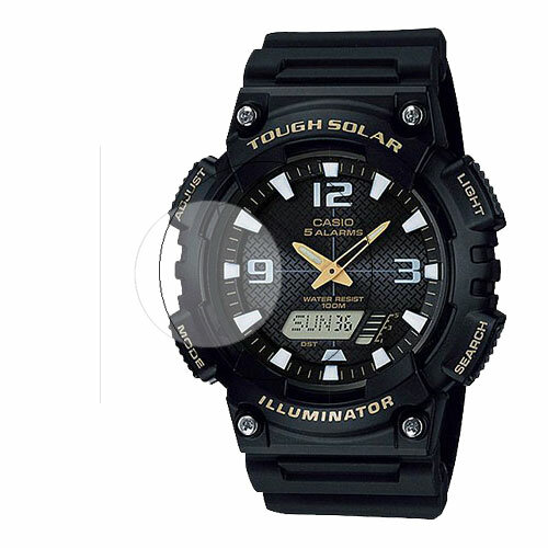 Скрин Мобайл защитный экран для часов Casio AQ-S810W-1BV из гидрогелевая плёнка прозрачная