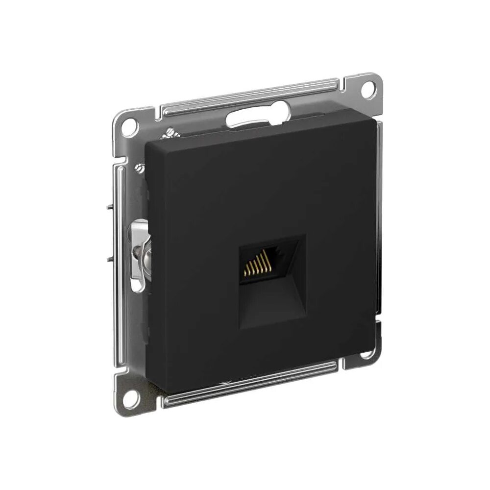 Розетка Systeme Electric ATLASDESIGN, компьютерная, RJ45, механизм, карбон, ATN001083, удобного и быстрого