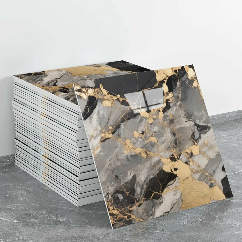 Самоклеящиеся стеновые панели под мрамор, панель ПЭТ, огнестойкие водостойкие и быстрый монтаж, для кухни, ванной, акцентных стен