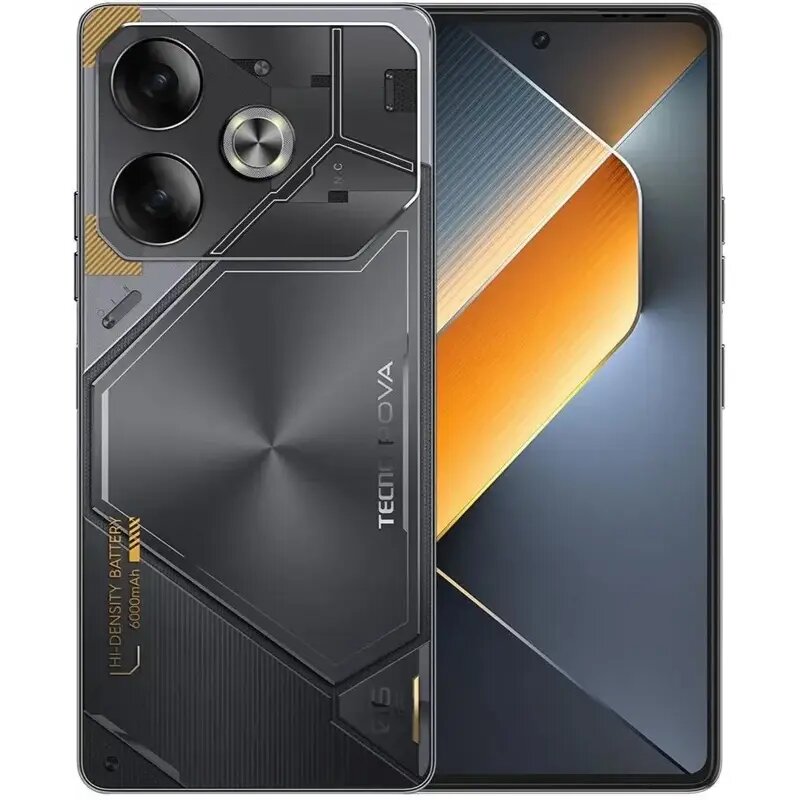 Смартфон Tecno Pova 6 256Gb+8Gb, LI7256+8METEORITEGREY, серый моноблок 3G 4G 2Sim 6.8" 1080x2460 Android 14 108Mpix 802.11 a/b/g/n/ac NFC GPS GSM900/1800 Protect FM